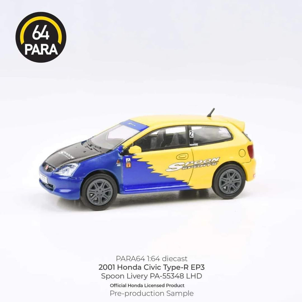 PARA64 1:64 Honda 2001 Civic Type R EP3 Spoon Livery – AUSSIE diecast
